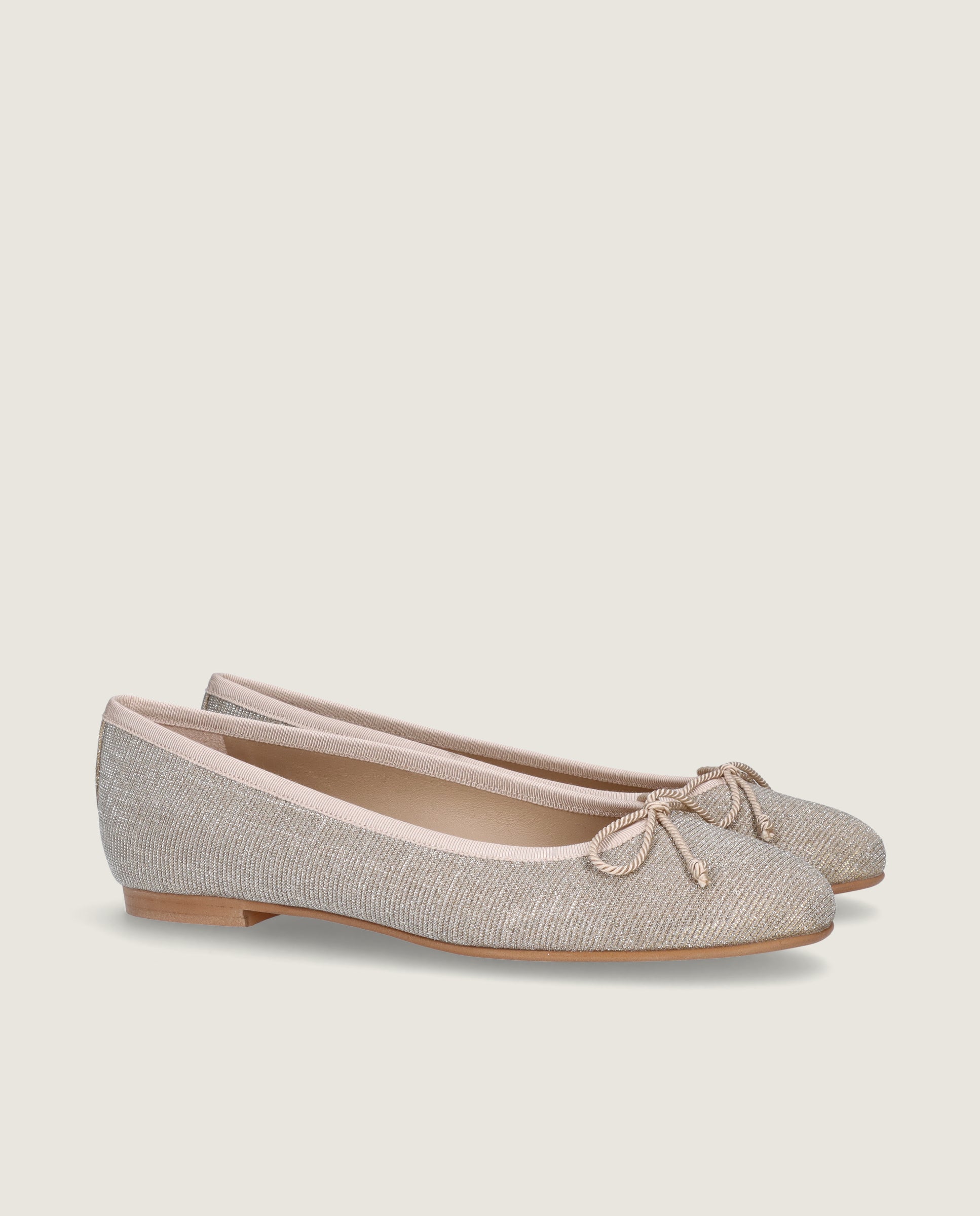 Audrey Silver Woven Ballet Flats | Mascaró