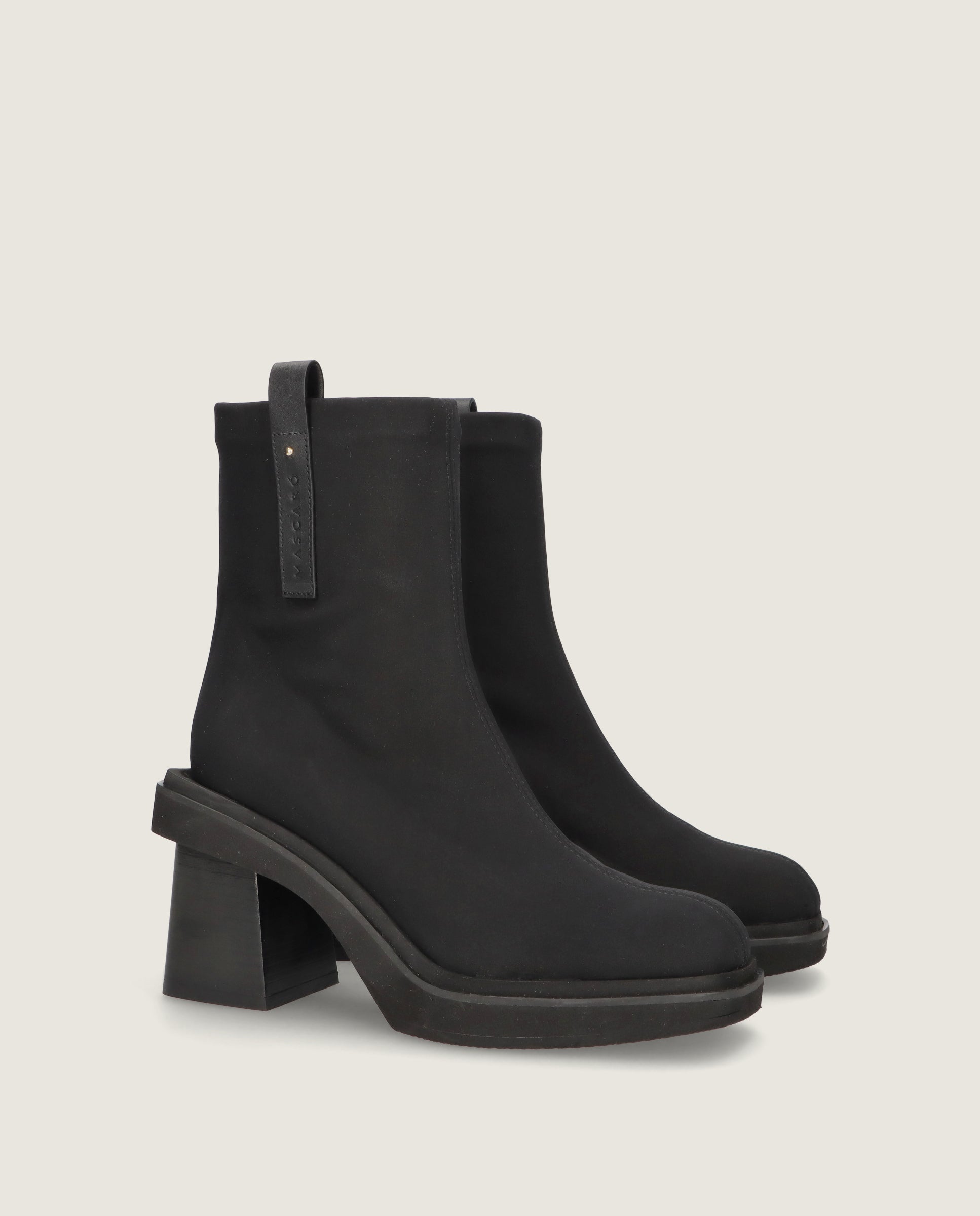 Sandra Black Woven Ankle Boots | Mascaró