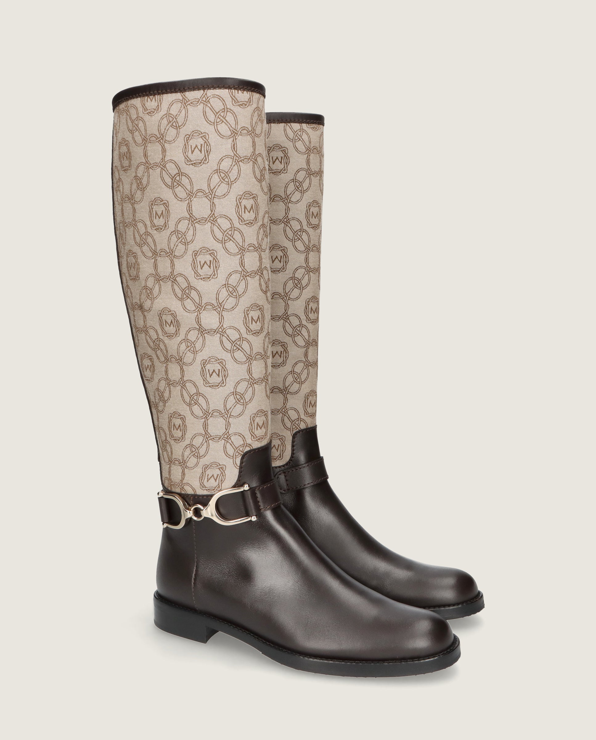 Napoli Brown Woven Boots | Mascaró