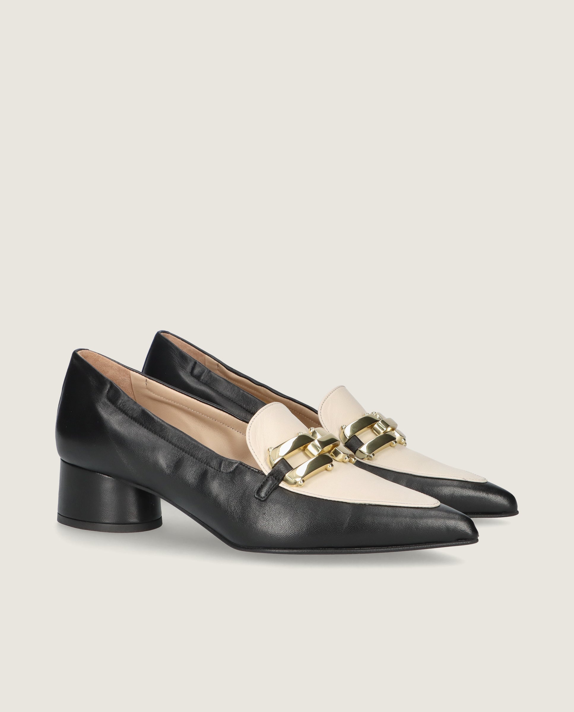 Holly Black Leather Loafers | Mascaró